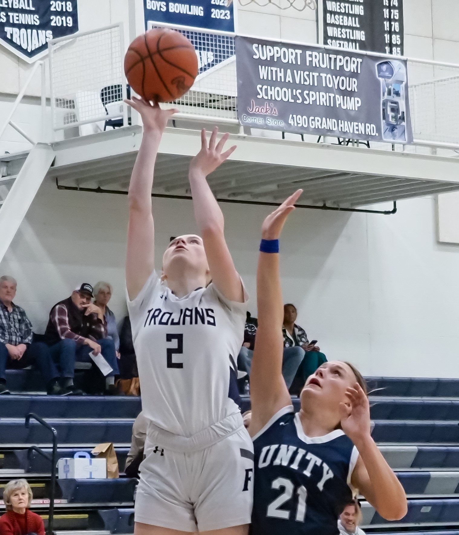 Fruitport girls basketball squad keeps pace in the first half before ...
